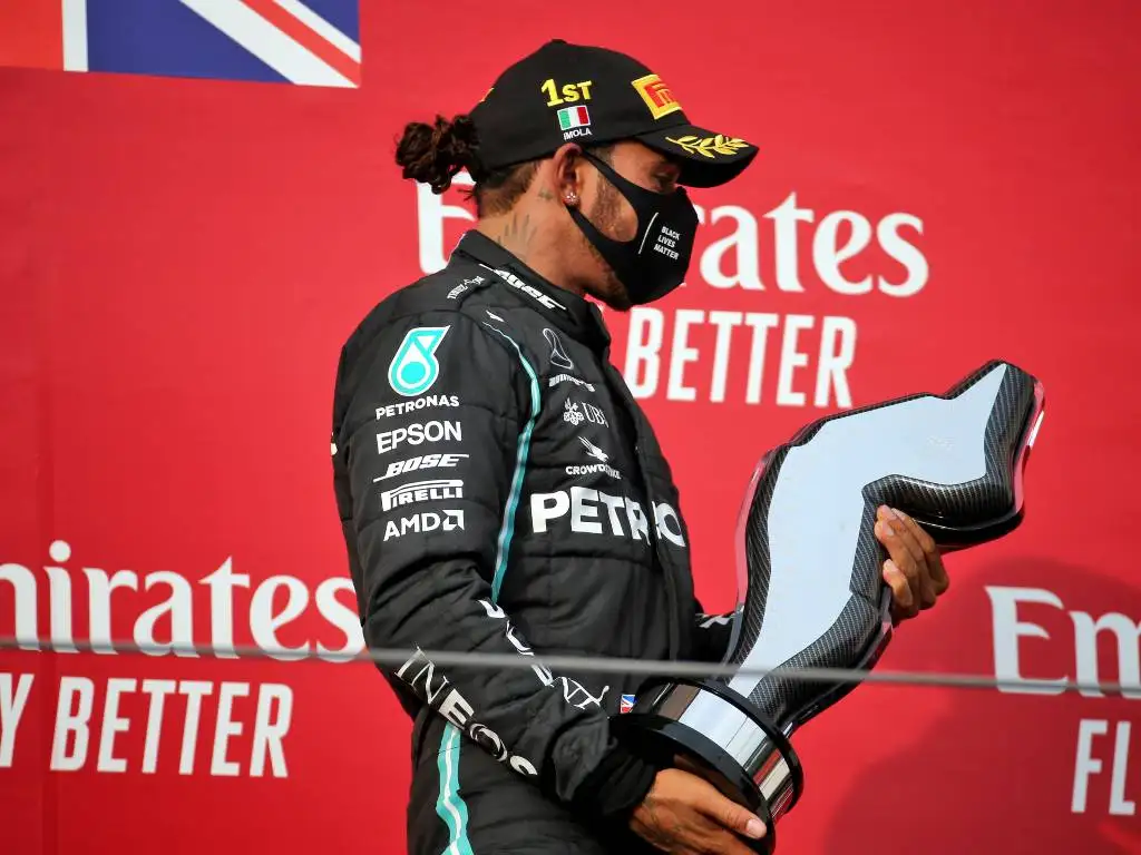 Dodgy trophy? Imola prize 'definitely a keeper', says Lewis Hamilton