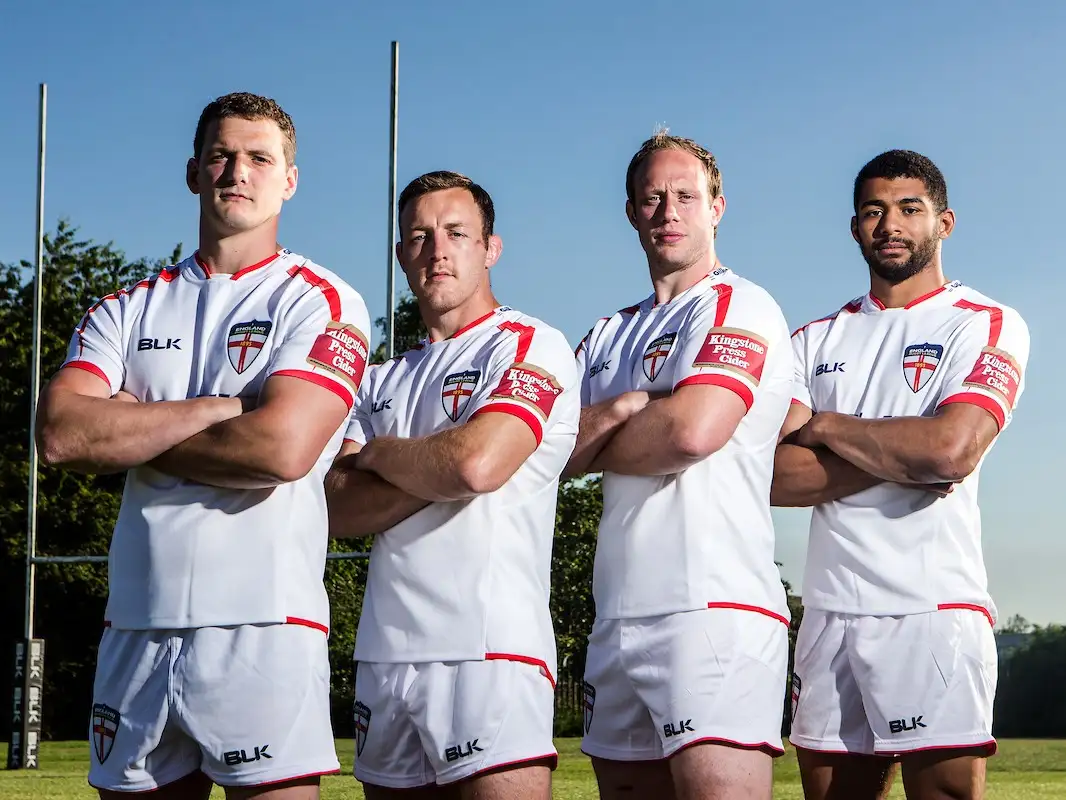 Every England rugby league shirt since the last home World Cup