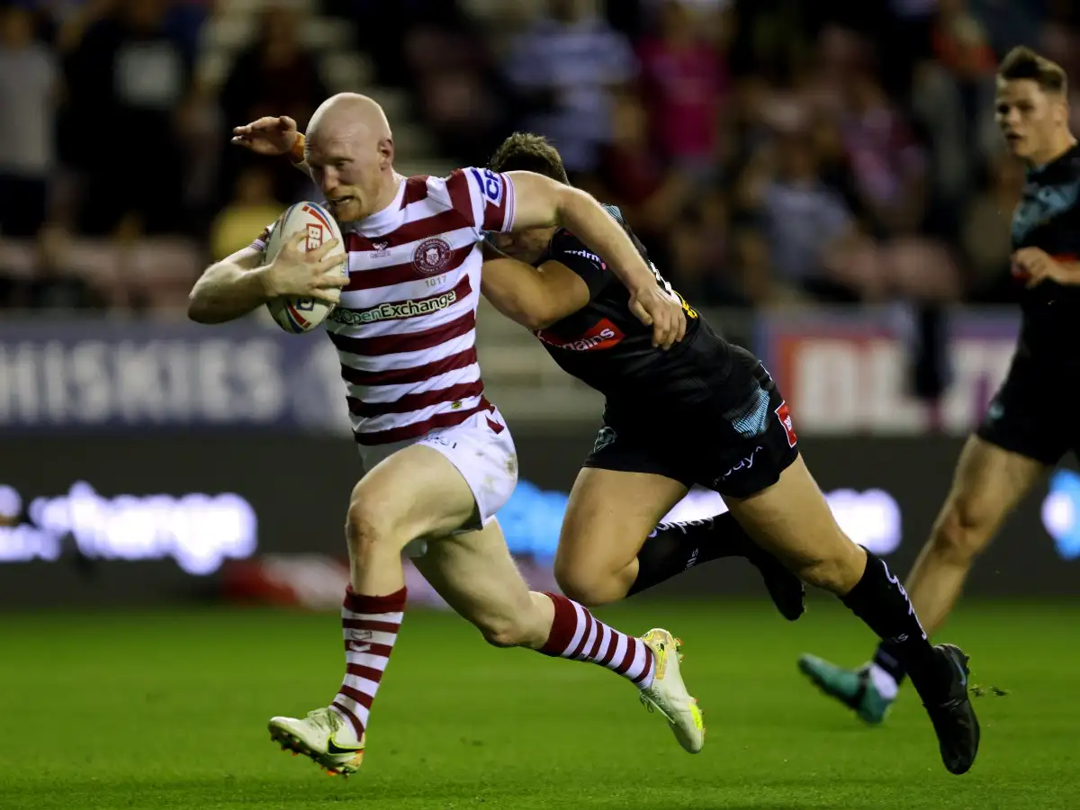 Wigan's Liam Farrell to have scan on knee following injury in derby victory