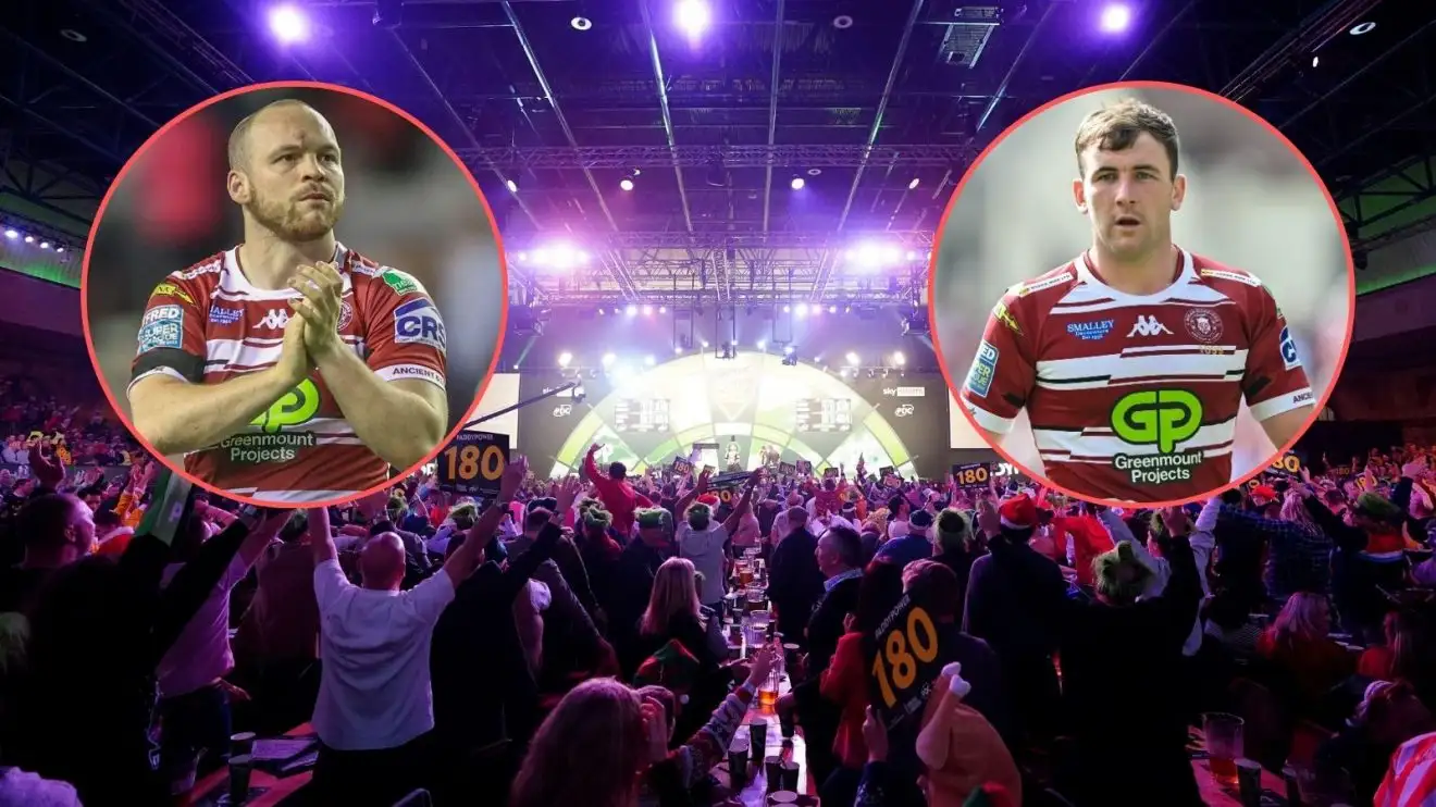 Wigan Warriors stars promote Las Vegas trip at World Darts Championship