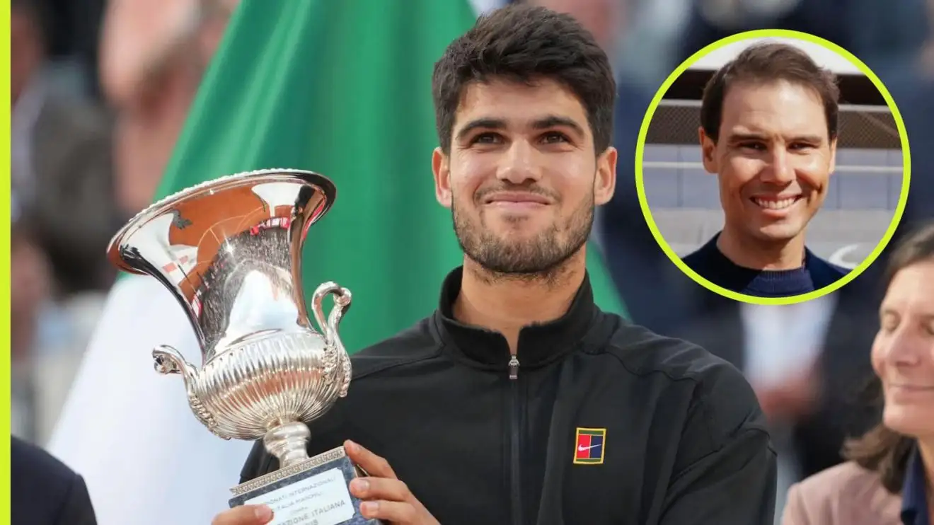 Rafael Nadal and Coco Gauff react to Carlos Alcaraz beating Jannik ...